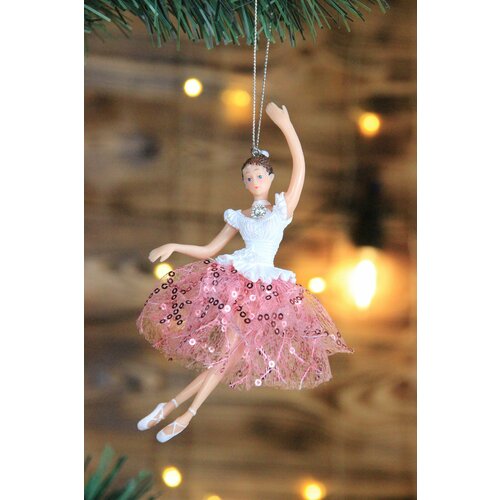 Новогодняя игрушка на елку Балерина, 17 см