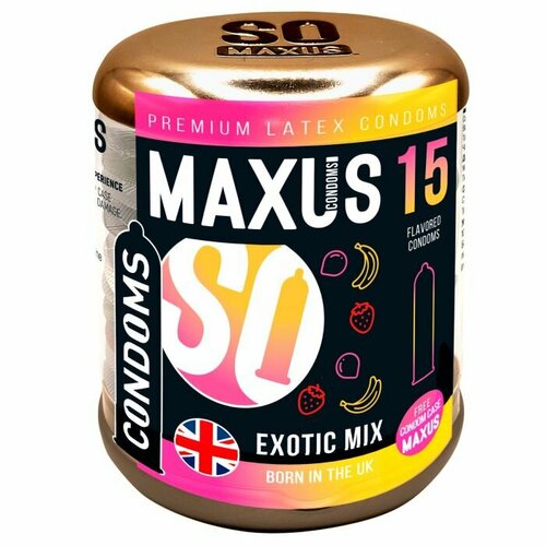 Ароматизированные презервативы Maxus Exotic Mix - 15 шт, цвет не указан