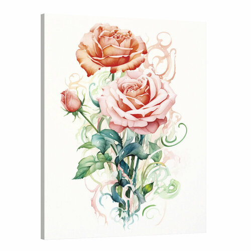 Интерьерная картина 50х70 "Розы"