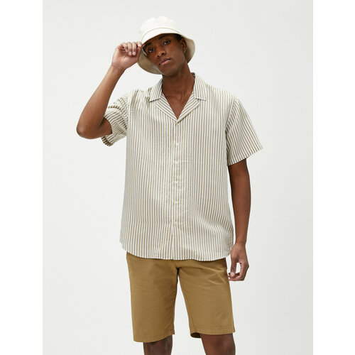 Рубашка KOTON, размер XL, коричневый