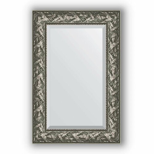 Зеркало с фацетом в багетной раме поворотное Evoform Exclusive 59x89 см, византия серебро 99 мм (BY 3416)