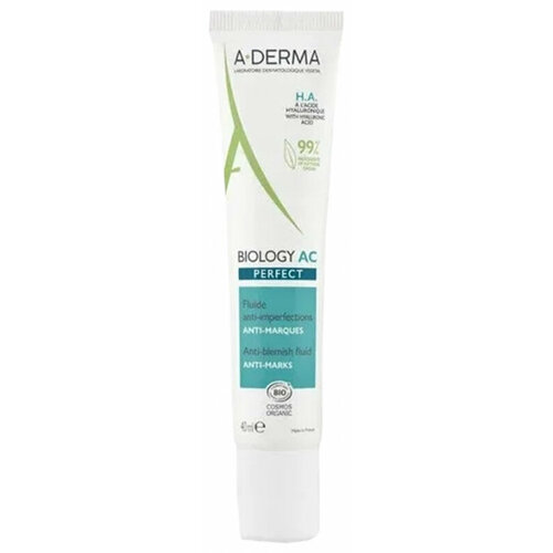 A-DERMA BIOLOGY AC PERFECT Флюид против дефектов кожи, склонной к акне, 40 мл