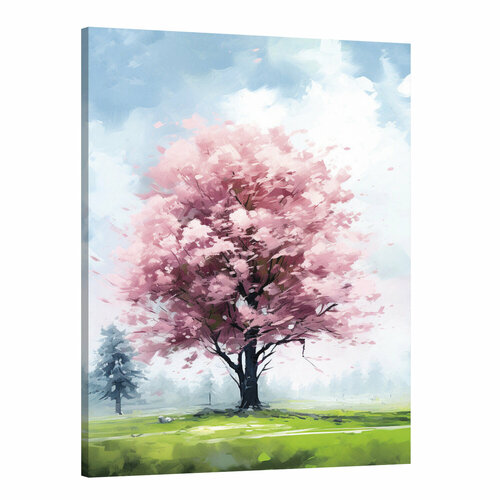 Интерьерная картина 50х70 "Родник у дерева"