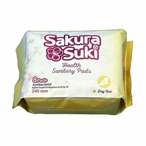 Sakura Suki Прокладки гигиенические женские дневные, 240 мм, 8 шт в уп