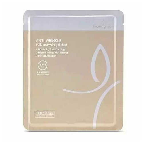 BeauuGreen Гидрогелевая маска с пуллуланом Anti-Wrinkle Pullulan Hydrogel Mask, 30г, 1шт.