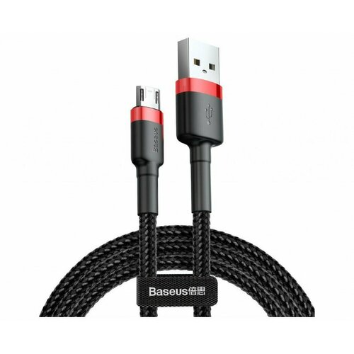 Кабель Baseus Cafule Cable USB - Micro USB 2.4 A 1 м, цвет Черный/Красный (CAMKLF-B91)