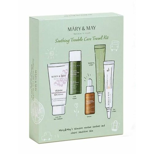 MARY&MAY SOOTHING TROUBLE CARE TRAVEL KIT Набор успокаивающий