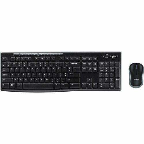 Комплект (клавиатура и мышь) Logitech Wireless Combo MK275, черный, только английская