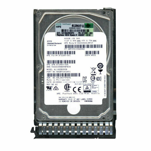 Жесткий диск HP 2,5" 600Gb SAS DP 6G EG000600JWFUV