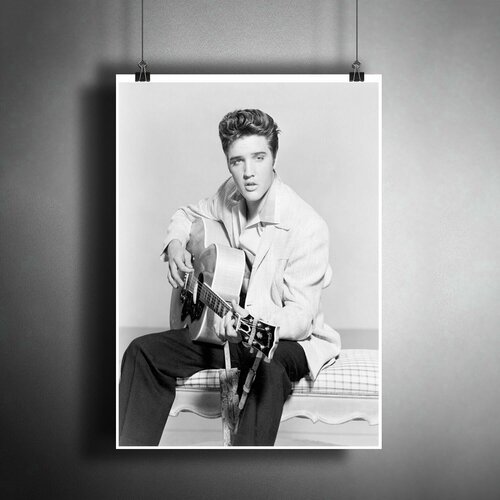 Постер плакат для интерьера "Американский певец Элвис Пресли. Король рок-н-ролла. Elvis Presley"/ Декор дома, офиса, комнаты A3 (297 x 420 мм)