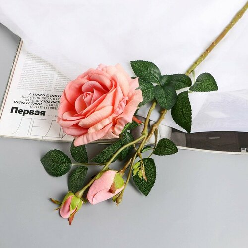 Poetry in flowers Цветы искусственные "Роза Вхите" 66 см, светло-розовый