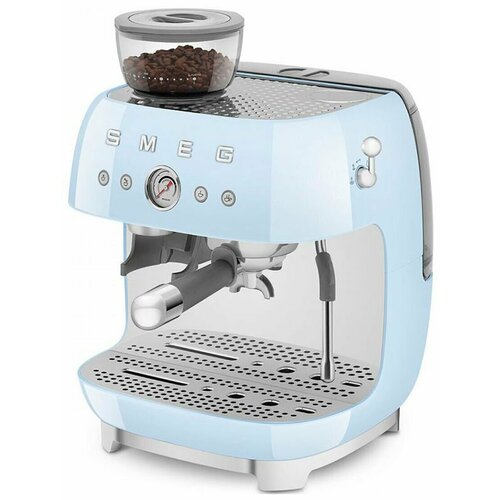 Кофеварка эспрессо Smeg EGF03PBEU, цвет пастельный голубой