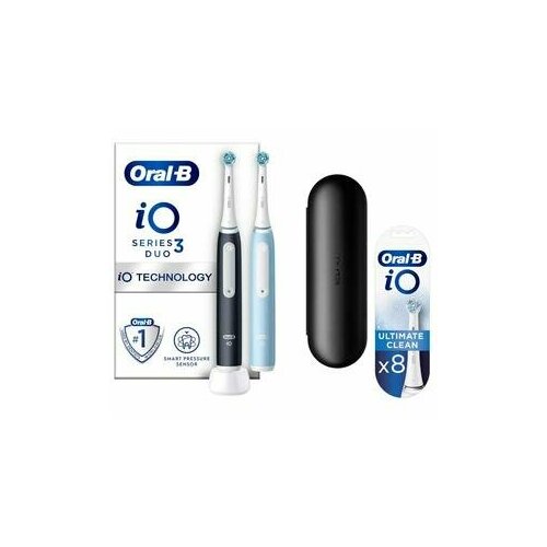 ORAL-B Электрическая зубная щетка IO3 DUO MATT BLACK + ICE BLUE ORAL-B