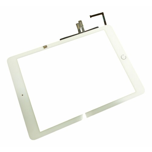 Тачскрин для iPad 6 (2018) + серебряная кнопка HOME с микросхемой (белый)