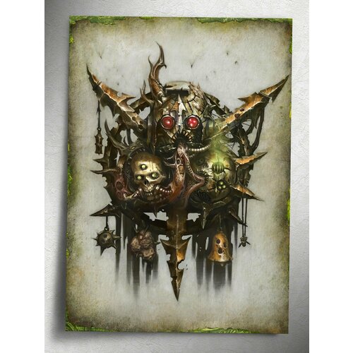 Постер: Эмблема Нургла (Вархаммер 40000, Warhammer), на А5