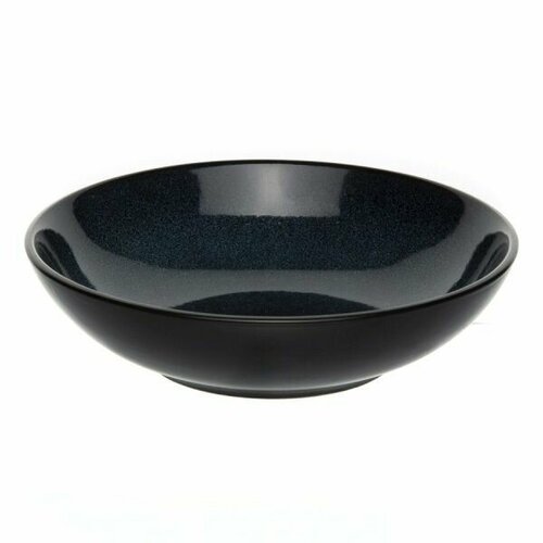 Тарелка суповая D - 20 см, черный, керамика