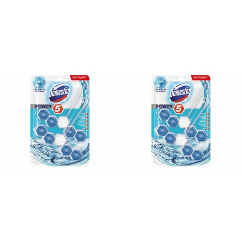 Domestos Блок для очищения унитаза Свежесть Океана, 2 х 55 гр, 2 уп