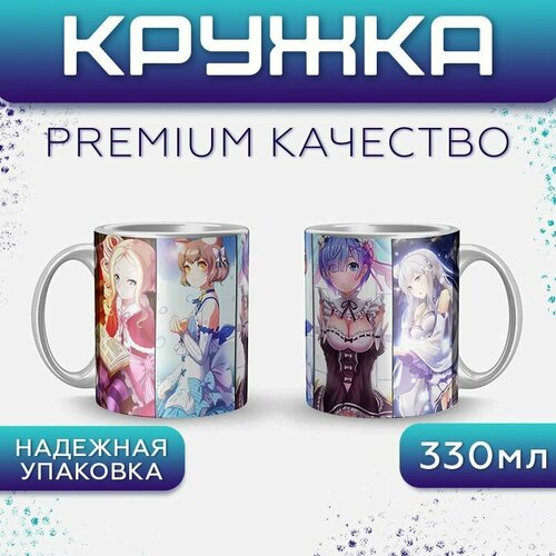 Кружка с аниме принтом "Re Zero" арт. CUP0948