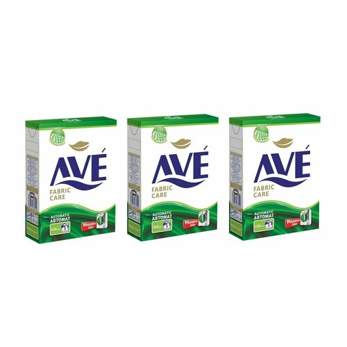 AVE Стиральный порошок Универсальный, для всех видов тканей, 450 гр, 3 штуки