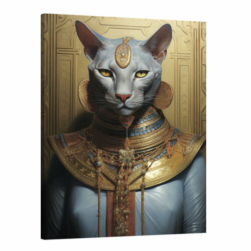 Интерьерная картина 50х70 "Сфинкс в образе кошки"