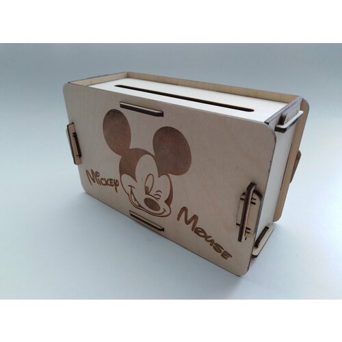 Копилка для денег деревянная Mickey Mouse "Накопи на мечту!"