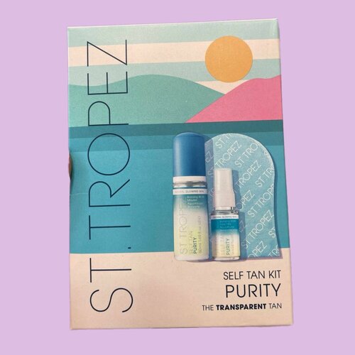 St.Tropez Self Tan Purity kit версия в коробке набор для автозагара тела перчатка + пена + мист