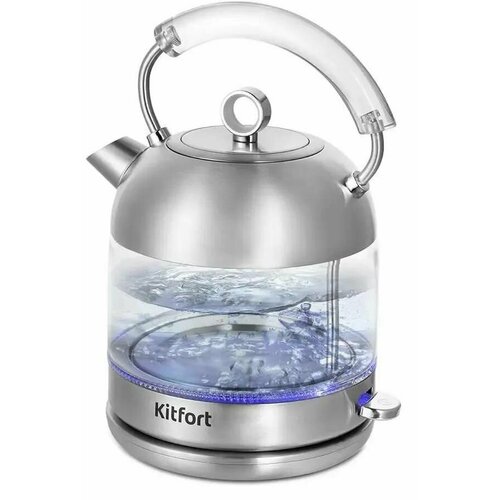 Чайник электрический KitFort КТ-6630, 2200Вт, нержавеющая сталь