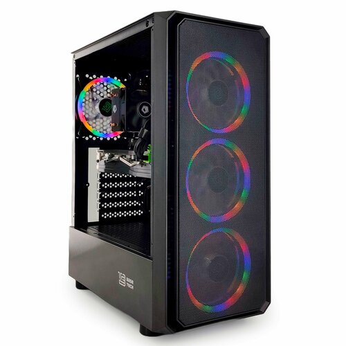 Игровой PC юкомс i3 2100, RX 550 4GB, HDD 1TB, SSD 480GB, 8GB DDR3, БП 450W, win 10 pro, Black game case