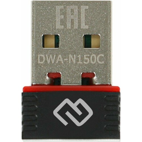 Сетевой адаптер Wi-Fi Digma DWA-N150C N150 USB 2.0 (ант. внутр.) 1ант. (упак:1шт)