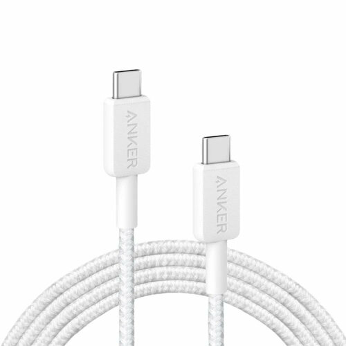 Кабель Anker USB-C to USB-C Cable Nylon 240W (A81C5) (белый)