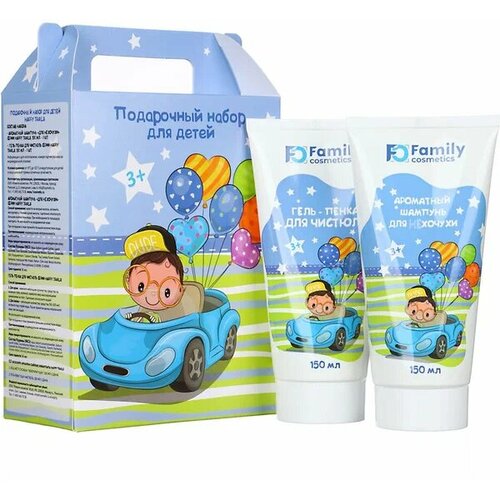 Подарочный набор Family Cosmetics Happy Trails шампунь 150мл+гель-пенка 150мл