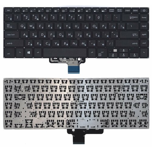 Клавиатура для ноутбука ASUS X510UA черная с подсветкой