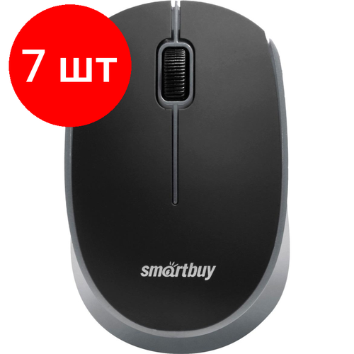 Комплект 7 штук, Мышь компьютерная Smartbuy ONE 368AG WLS черно-серая (SBM-368AG-KG)/40