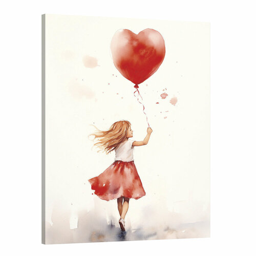 Интерьерная картина 50х70 "Девочка с шариком"