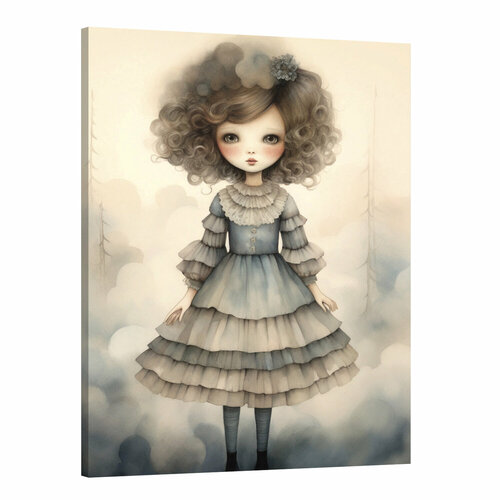 Интерьерная картина 50х70 "Кукла в тумане"