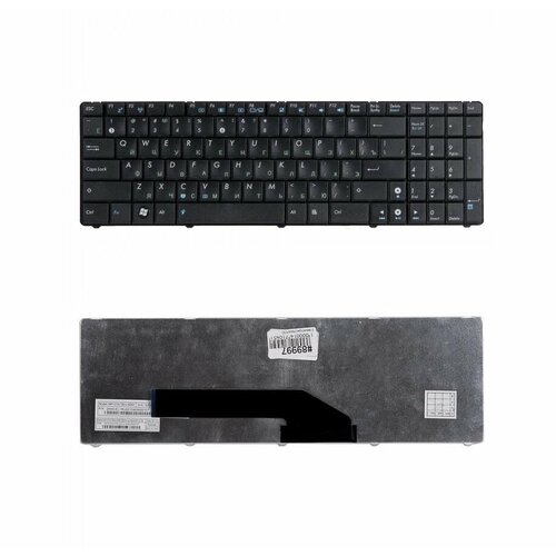 Keyboard / Клавиатура для ноутбука Asus F52, F90, K50, K51, K60I, K60IJ, K61, K62, K70, K71, K72, P50, X5DIJ, черная, горизонтальный Enter ZeepDeep