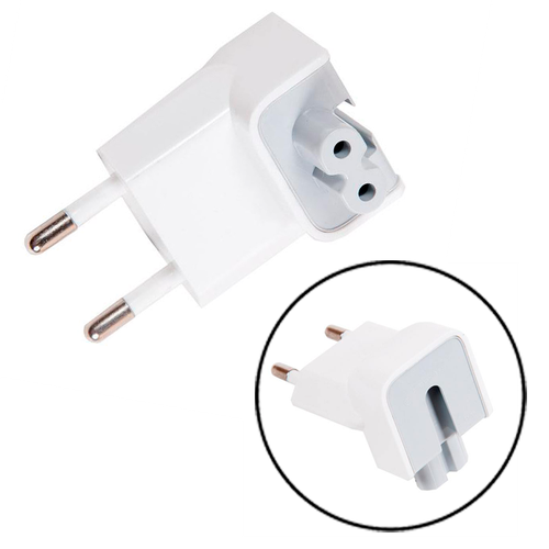 Белый переходник для блока питания для Apple EURO PLUG / для A1150, A1181, A1211, A1226, A1229, A1237, A1260, A1261, A1278, A1286, A1297, A1304 и др.