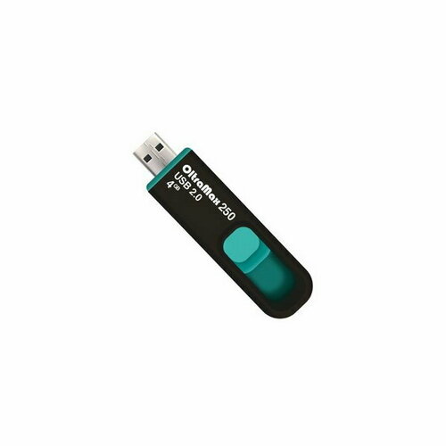 Флешка 250, 4 Гб, USB2.0, чт до 15 Мб/с, зап до 8 Мб/с, бирюзовая