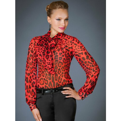 Блуза  Арт-Деко, размер 44, красный