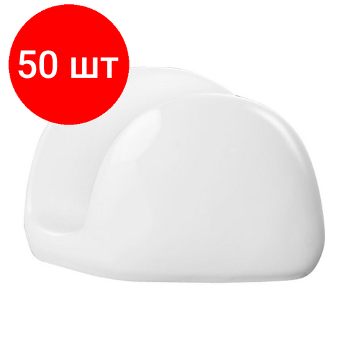 Комплект 50 штук, Салфетница Wilmax белая фарфор 11х8см WL-996093