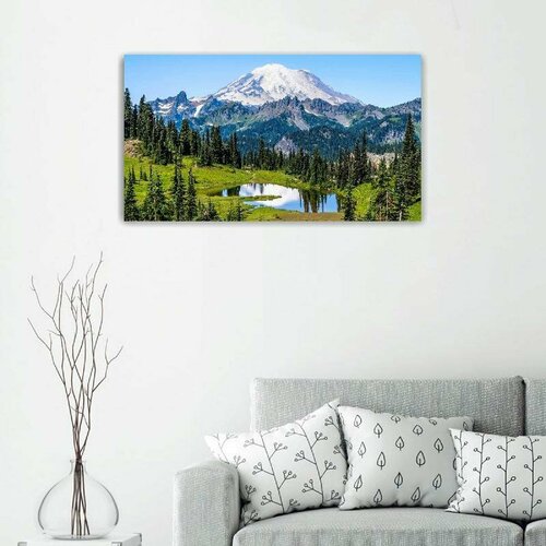 Картина на холсте 60x110 LinxOne "Вашингтон США National Mount" интерьерная для дома / на стену / на кухню / с подрамником