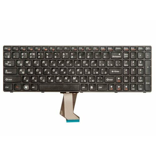 Клавиатура для ноутбуков Lenovo IdeaPad G580, G585, Z580, Z580A, Z585, Z780 [25-201846] [25201827] (ZeepDeep Haptic) Black, black frame, гор. Enter
