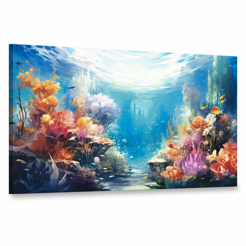 Интерьерная картина 100х60 "подводный мир"