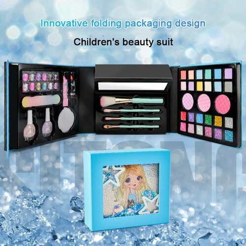 Набор детской декоративной косметики для макияжа Little Princess от Zyra Toys, бьюти бокс для красоты (голубой)
