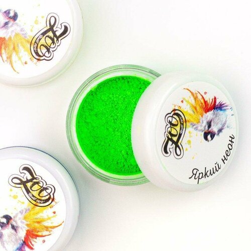 Zoo Nail Art 1612 Пигмент "Яркий неон" 1 г зелёный