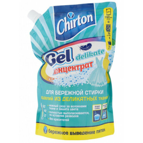 Chirton Гель для стирки «Chirton» Для изделий из деликатных тканей 750 мл, 2 шт