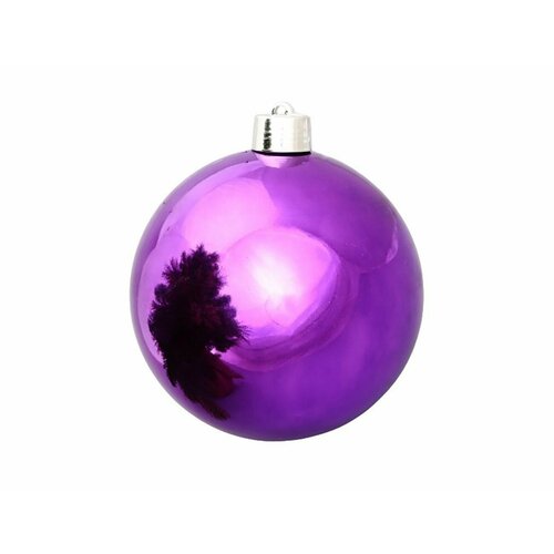 Пластиковый шар, глянцевый, фиолетовый, 250 мм, Winter Deco 1135143