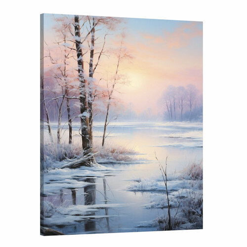 Интерьерная картина 50х70 "Снежная сказочность"
