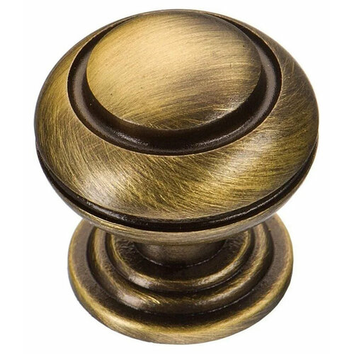 Ручка мебельная кнопка латунь, состаренная бронза