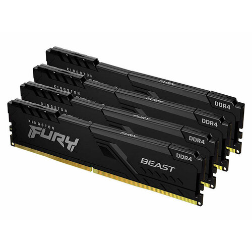 Оперативная память 64Gb Kingston FURY Beast Black PC25600, 3200Mhz, CL16 (Kit of 2) (KF432C16BBK2/64) (retail)